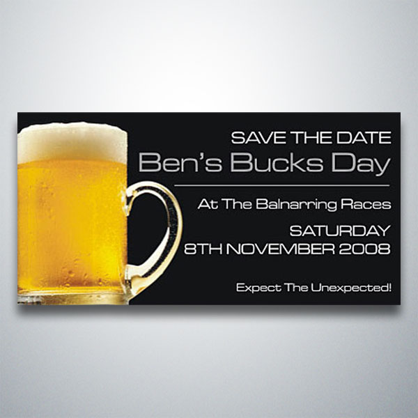 Beer – Pint – Bucks Night Invitation – Magnet Invitations